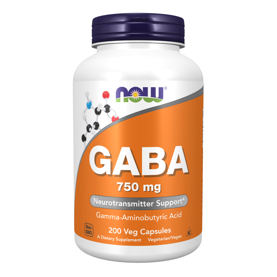 GABA, 750 mg - 200 Veg Capsules | NOW – NUTRI-BODIES