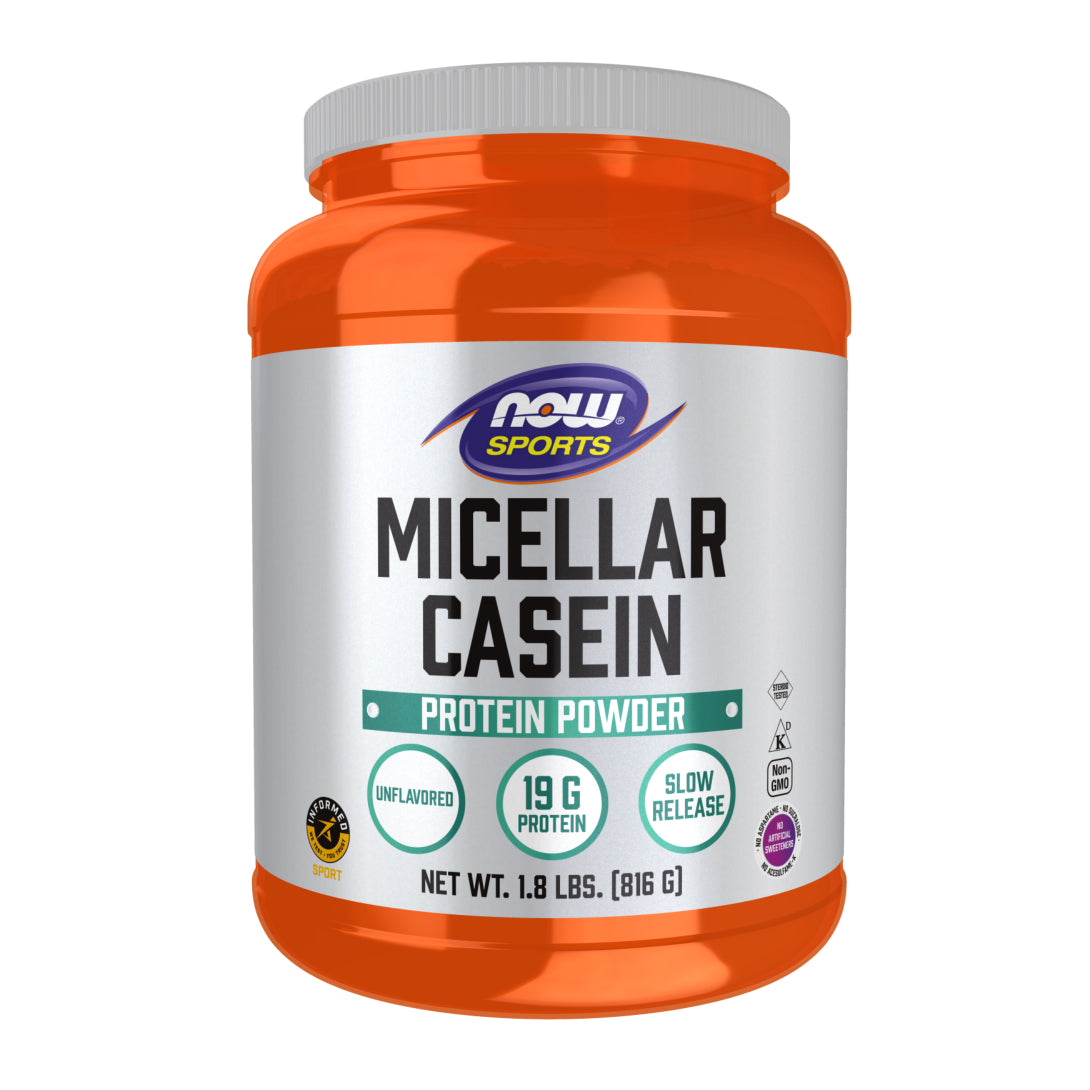 Micellar Casein, Unflavored - 1.8 lb - $18.00 | NOW – NUTRI-BODIES