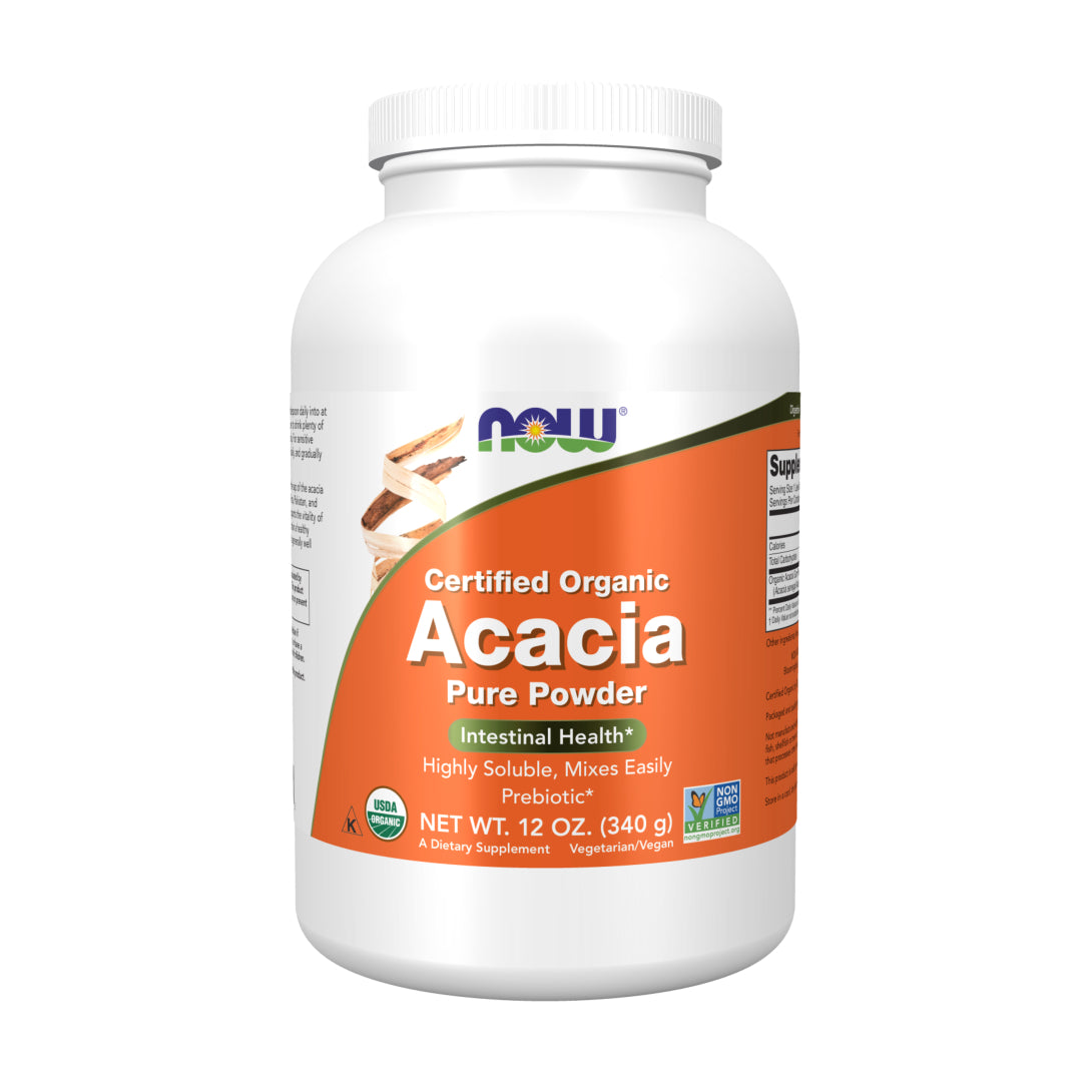 Acacia, Organic Powder - 12 oz | NOW – NUTRI-BODIES